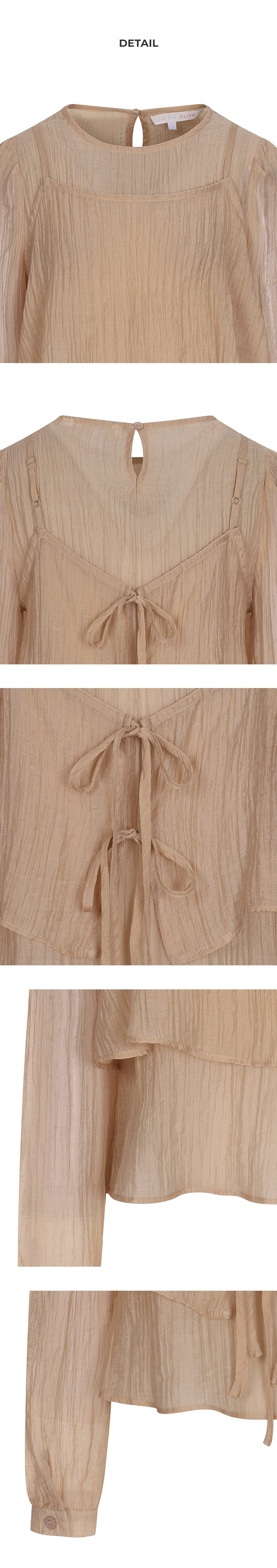 레이어드 뷔스티에 세트 시스루 블라우스 OW5MB2030 - 감도 깊은 취향 셀렉트샵 29CM